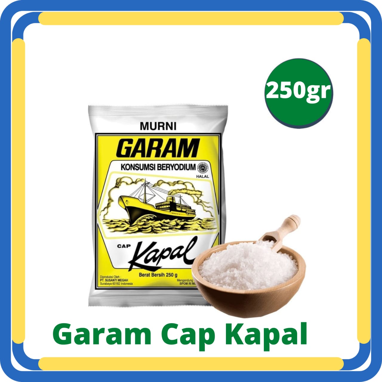 Garam Beryodium Cap Kapal 250gr Murah Asin Garam Dapur | Lazada Indonesia