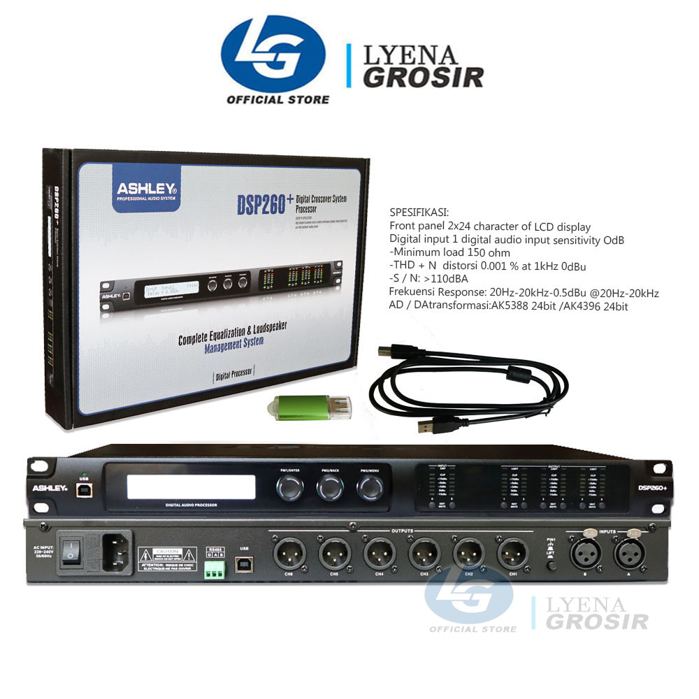 Management Speaker Ashley DSP 260+ Digital Crossover DLMS Ashley DSP 260 Plus Original | Lazada ...