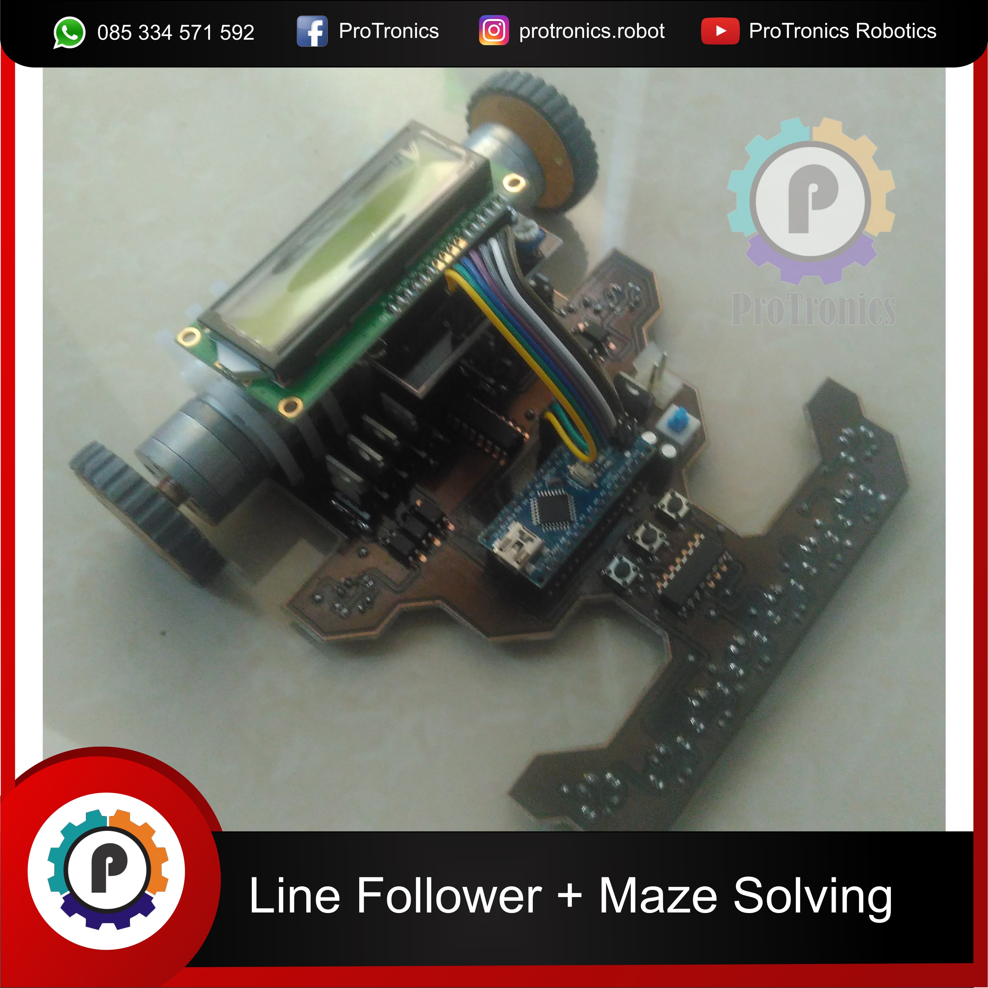 Robot 2 in 1 ProV2 Line Follower + Line Maze Solving Standard Lomba ...