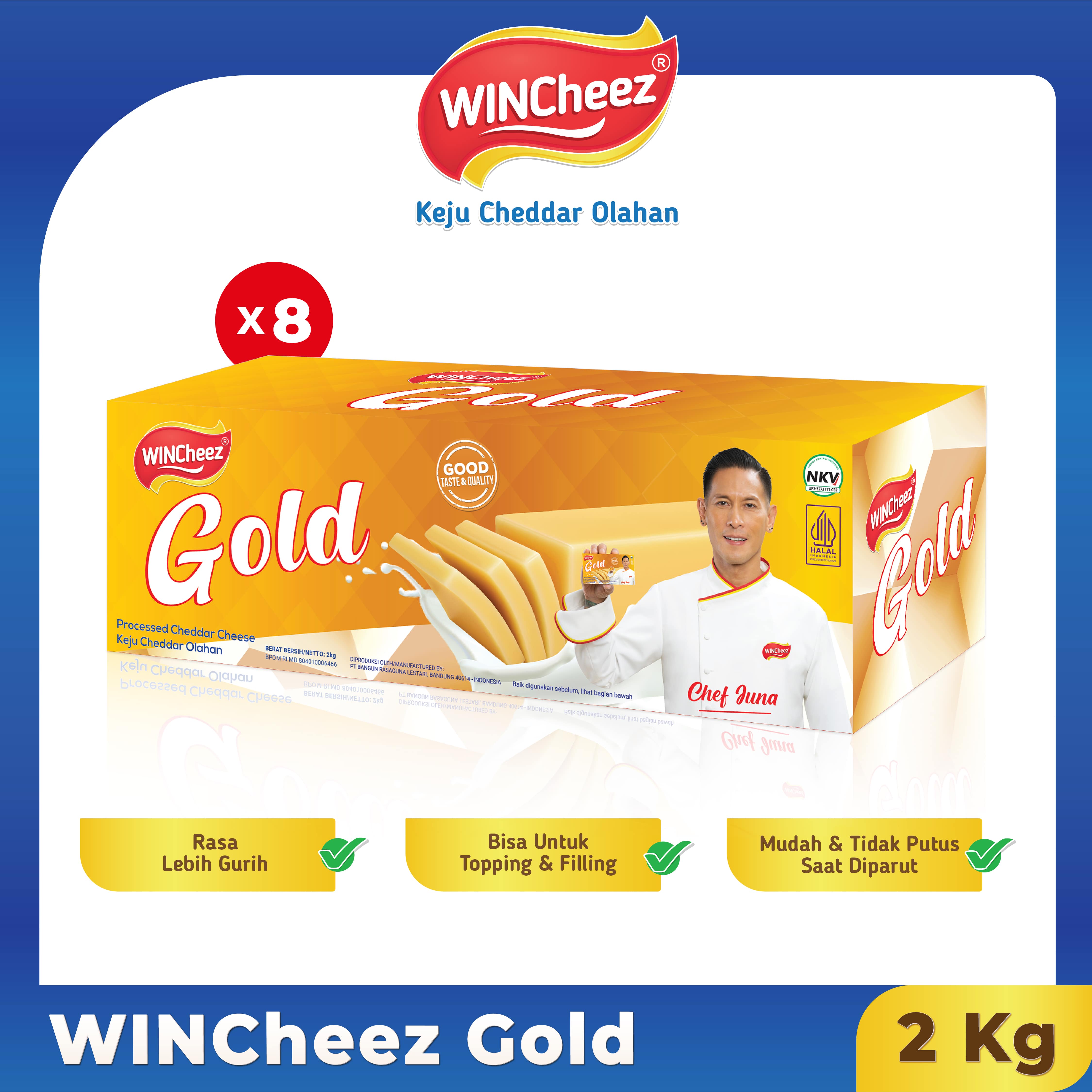 WINCheez Keju GOLD 2 KG x 1 Karton Isi 8 Pcs | Lazada Indonesia