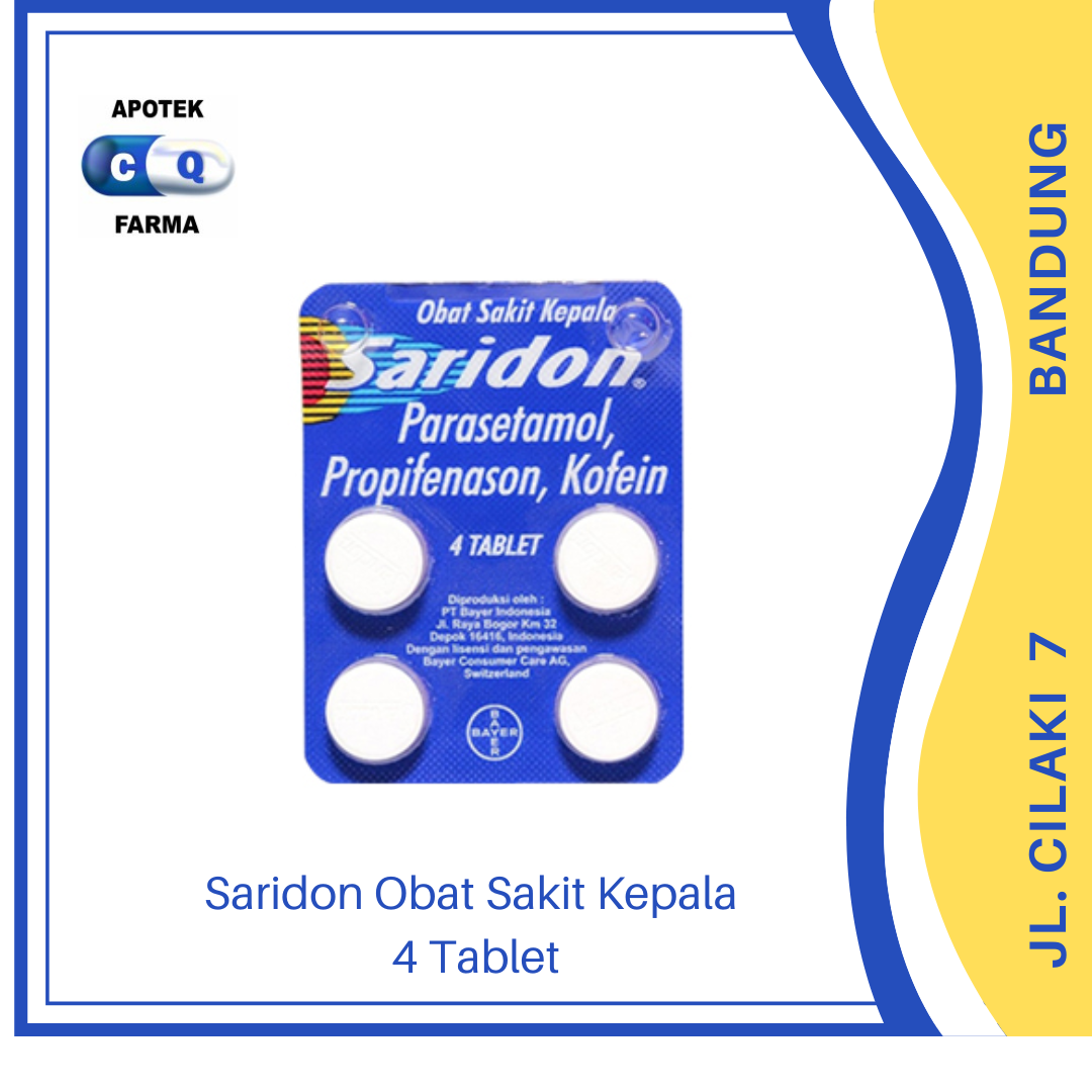 Saridon Obat Nyeri Kepala isi 4 Tablet | Lazada Indonesia