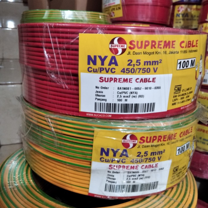 Kabel supreme NYA 100 Meter berbagai ukuran | Lazada Indonesia
