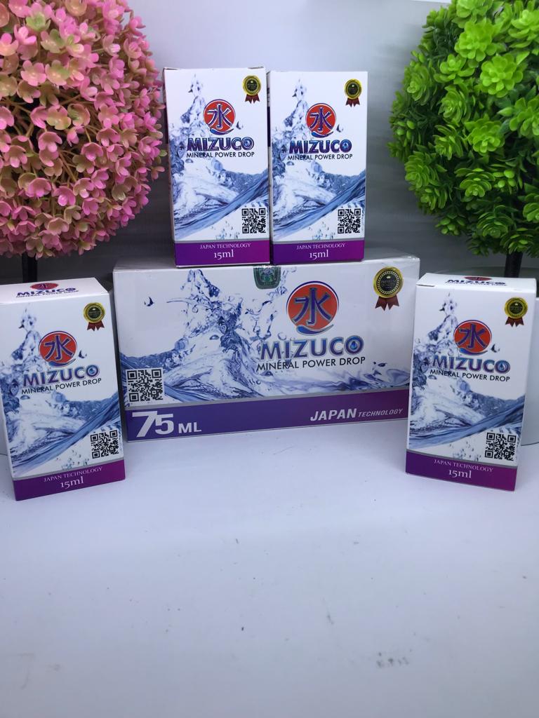 MIZUCO mineral power drop 15 ml original harga 1 paket isi 5 botol ...