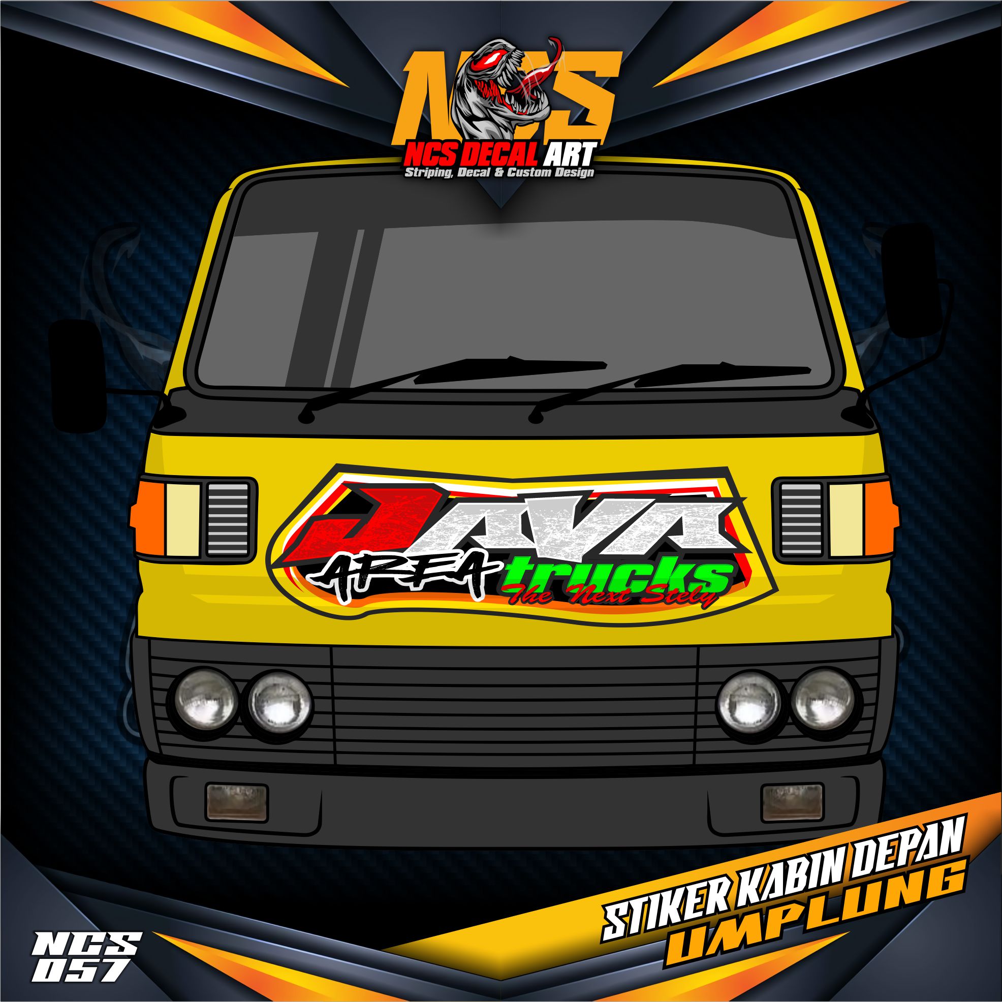 Stiker Decal Kabin Depan ARMADA DARAT All Truk Canter, Ragasa, Tepak ...