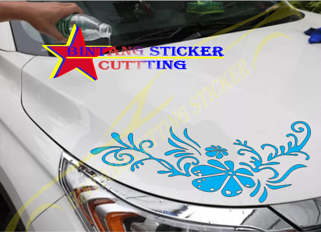 stiker variasi mobil bunga stiker kaca mobil stiker mobil yang lagi ...