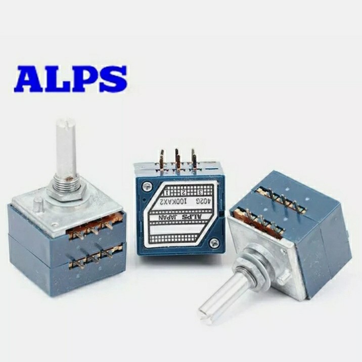 POTENSIO ALPS BLUE VALVET RK27 ( 100K ) STEREO | Lazada Indonesia