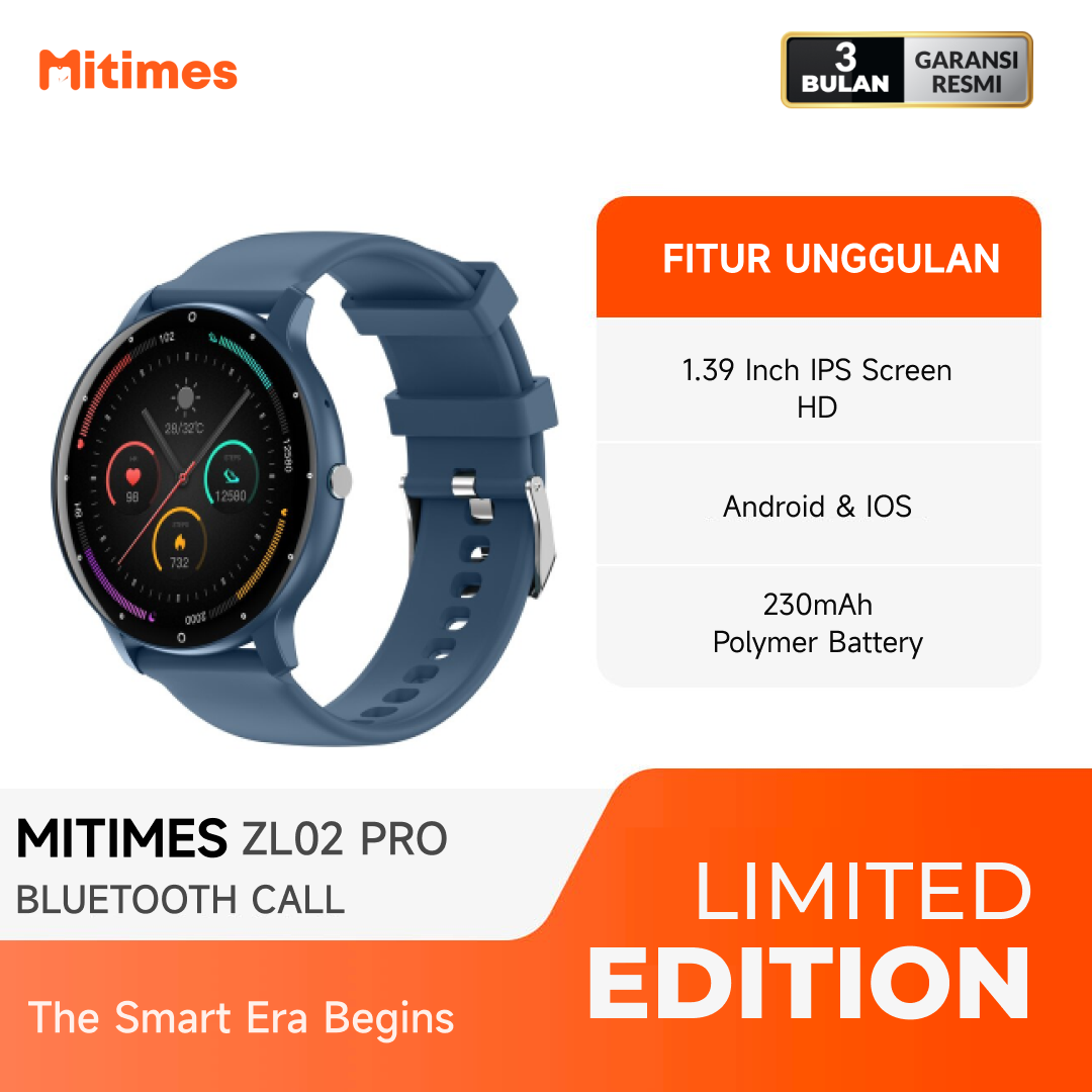 Mitimes ZL02 Pro Smart Watch 1.39 Inch BT Call | Lazada Indonesia