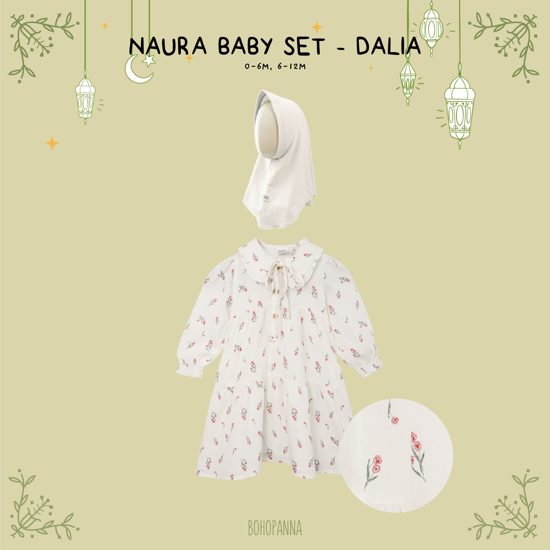 BOHOPANNA - RAYA COLLECTION - NAURA BABY SET - Baju Muslim Anak | Lazada Indonesia