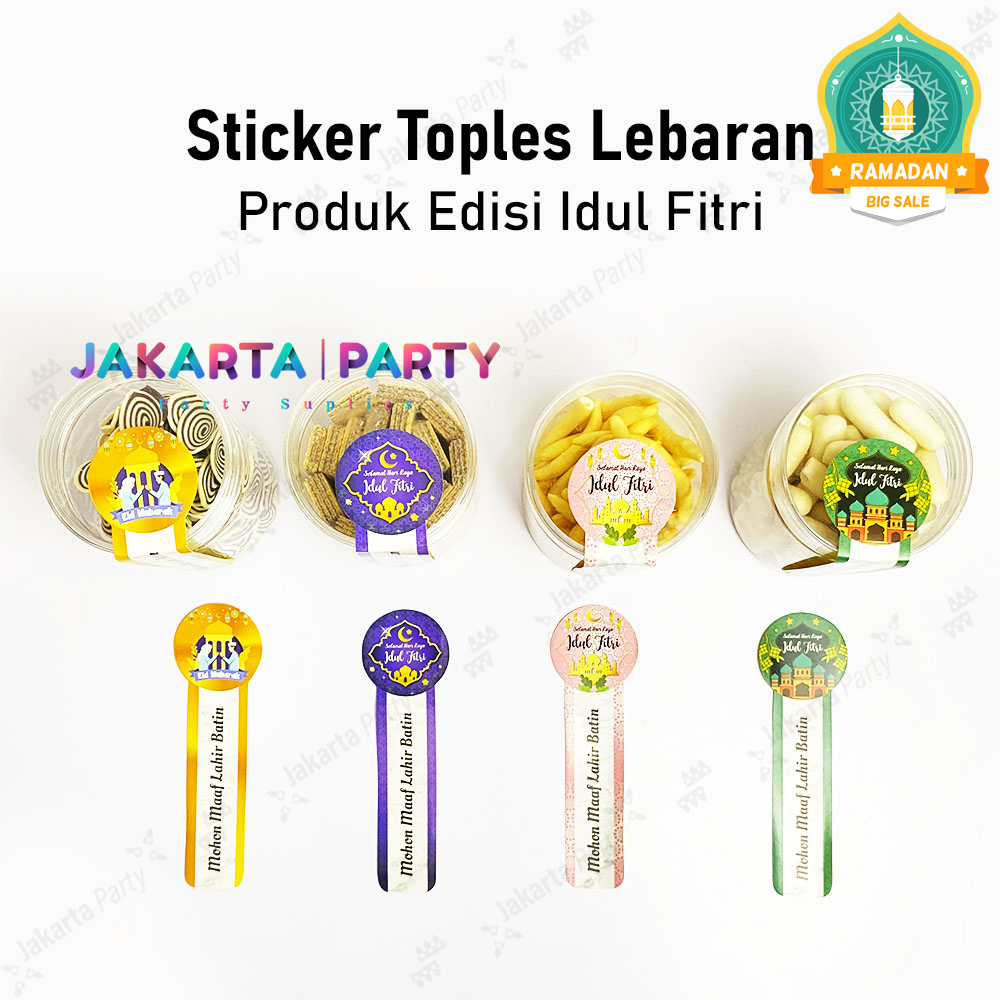 Stiker Toples Kue Lebaran 10 Pcs / Stiker Toples Kue Kering / Stiker ...