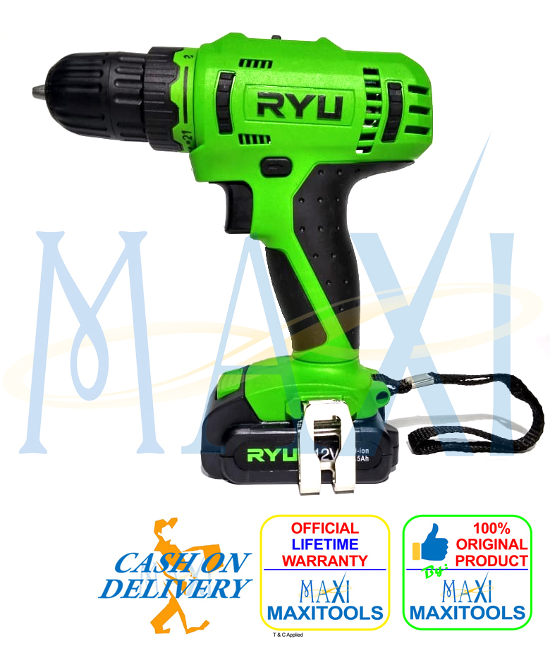 Tekiro Ryu Cordless Drill / Mesin bor tangan baterai LI-ION 12 V 10 mm ...