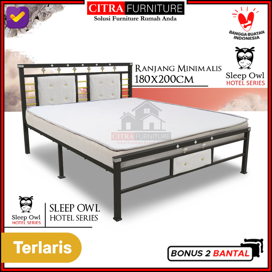 Ranjang Besi Minimalis |Dipan Besi |Rangka Tempat Tidur Springbed 180 ...