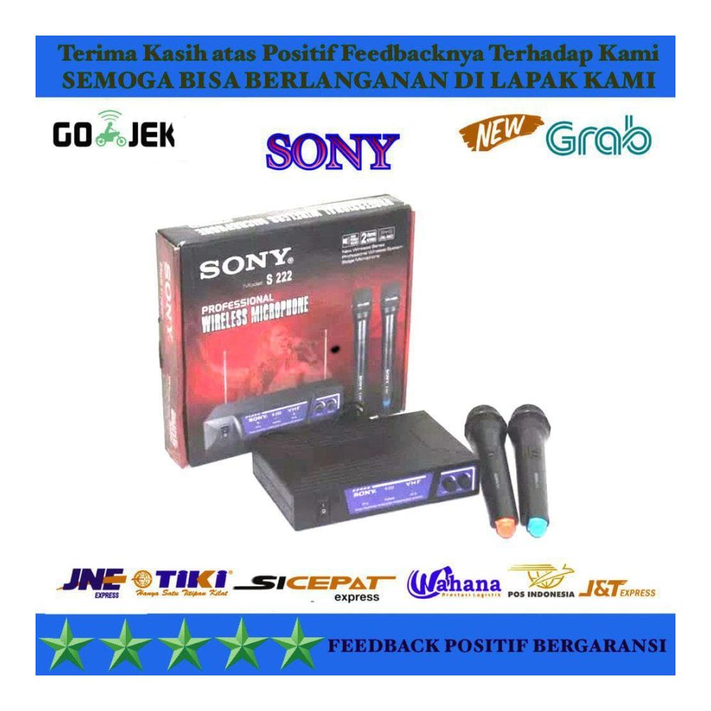 Mic wireless Sony S 222 Handheld Professional Microphone | Lazada Indonesia