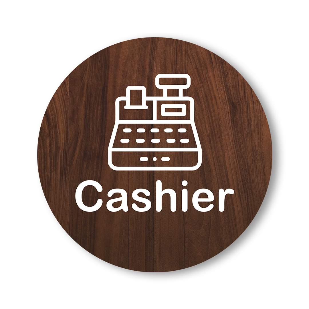 penanda meja cashier - cashier sign - front desk sign | Lazada Indonesia