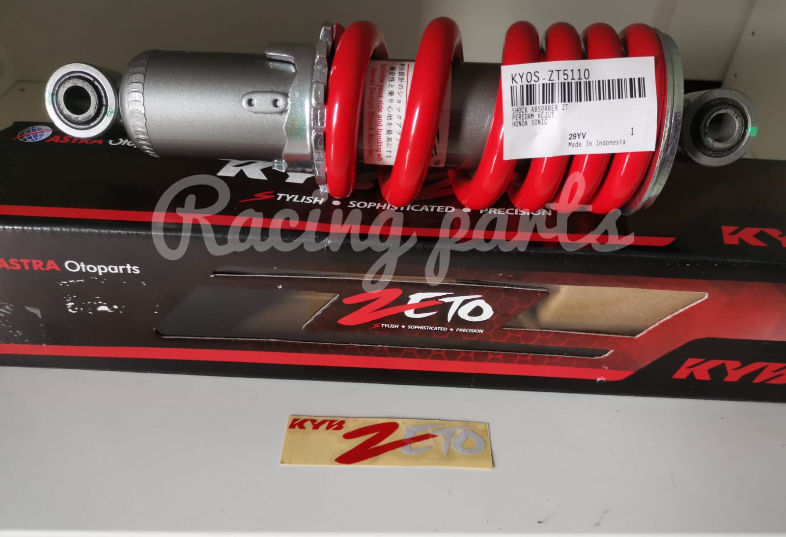 monoshock ASLI KYB ZETO ZT5110 ORIGINAL ASTRA peredam kejut honda sonic150 SHOCK SOK tinggi ...