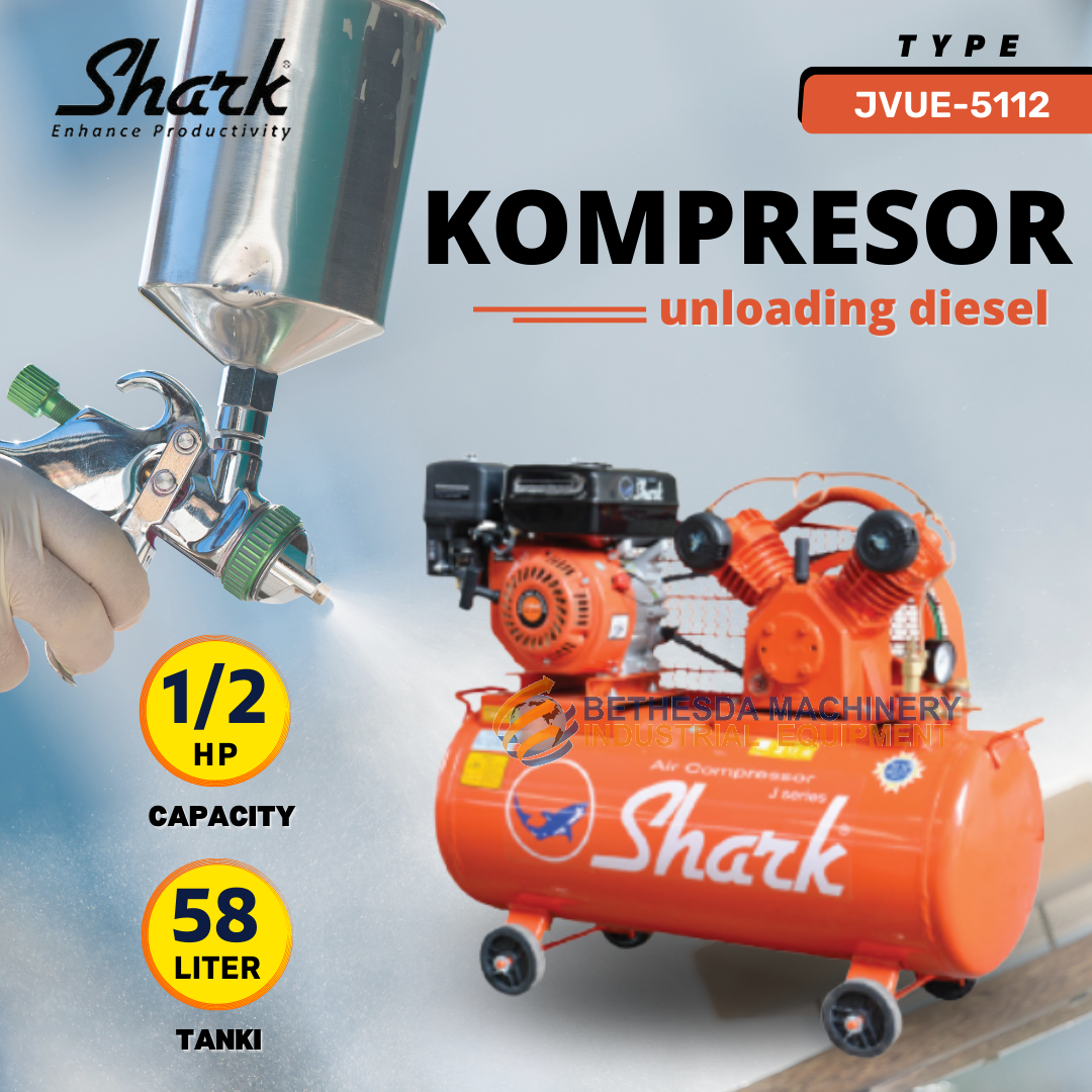 Kompressor udara 1/4Hp Shark diesel kompresor angin 1/2HP | Lazada ...