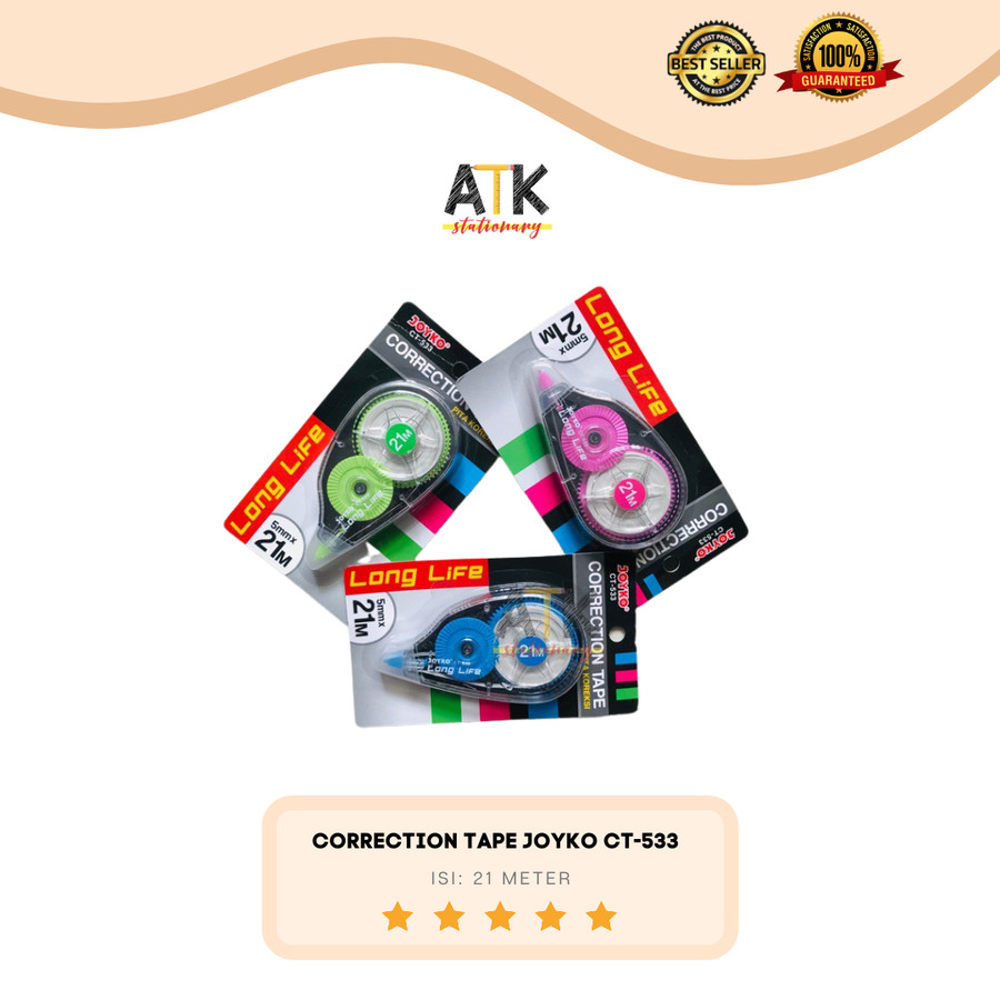 Correction Tape Joyko Tip-Ex Roll Long Life 21 M ( CT-533) atk | Lazada ...