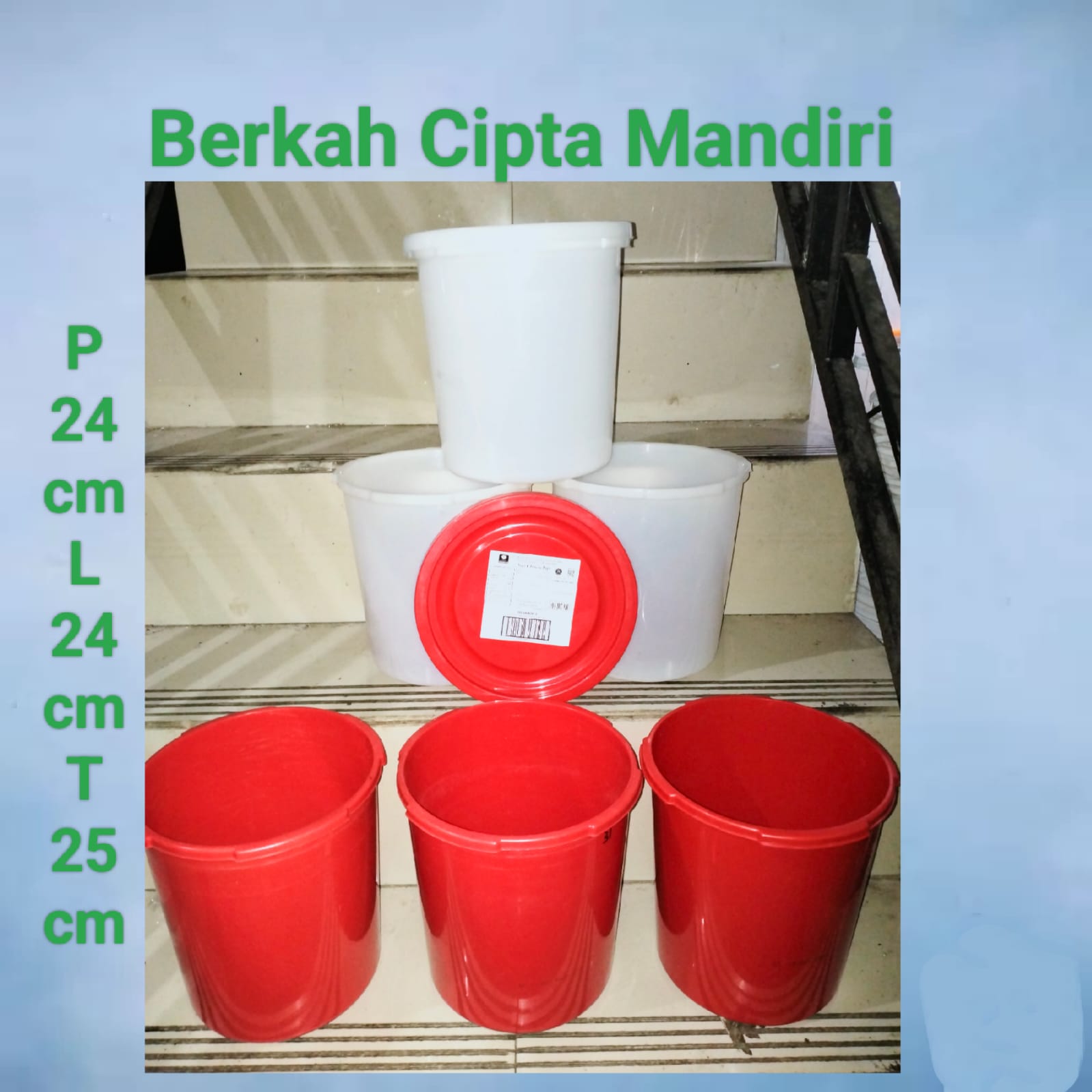 Ember Plastik Bekas 8kg / Pail Plastik 8kg Bekas / Ember Es krim 8Liter ...
