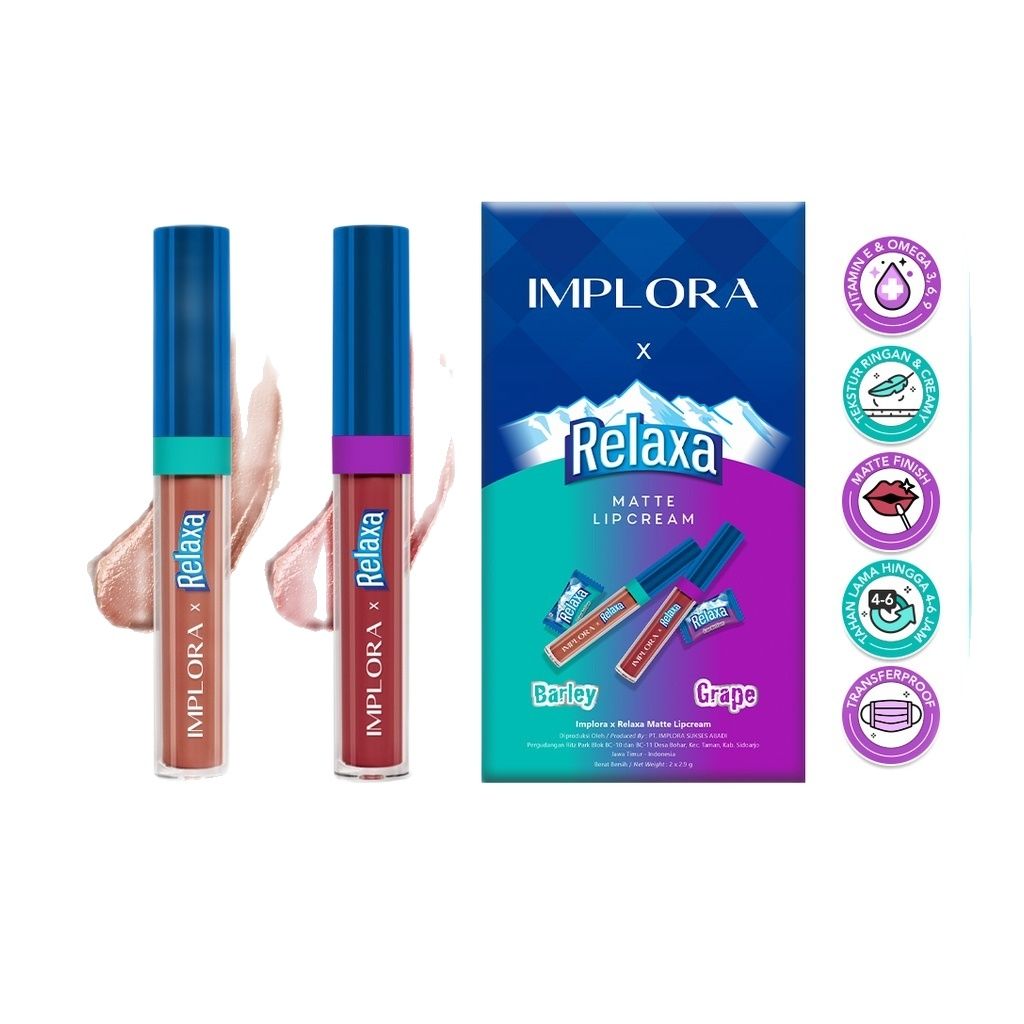 Implora x Relaxa Matte Lipcream | Lazada Indonesia