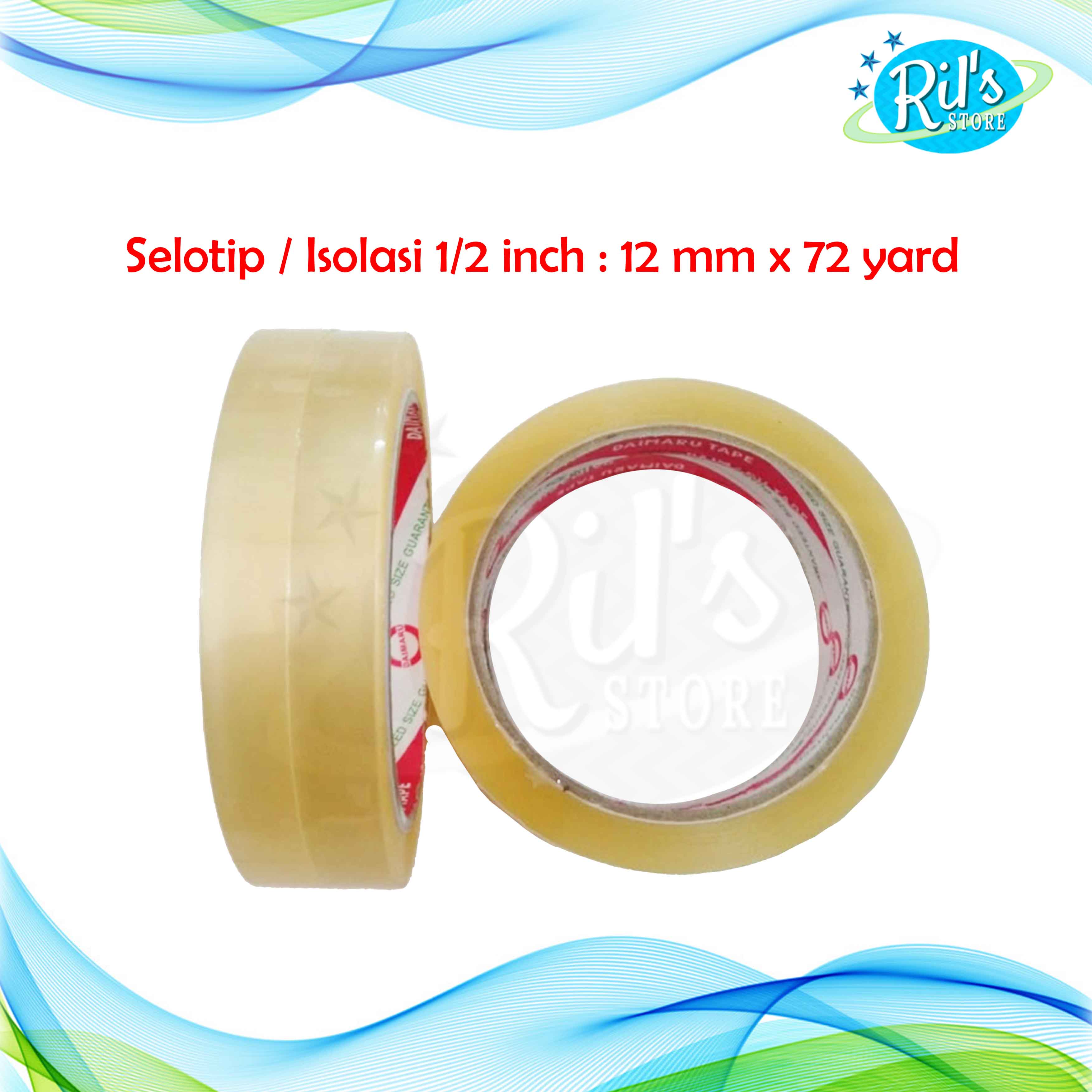 Isolasi Bening Daimaru 1/2 Inch / Selotip Kecil Daimaru 12 MM x 72 YARD / Solasi kado | Lazada ...