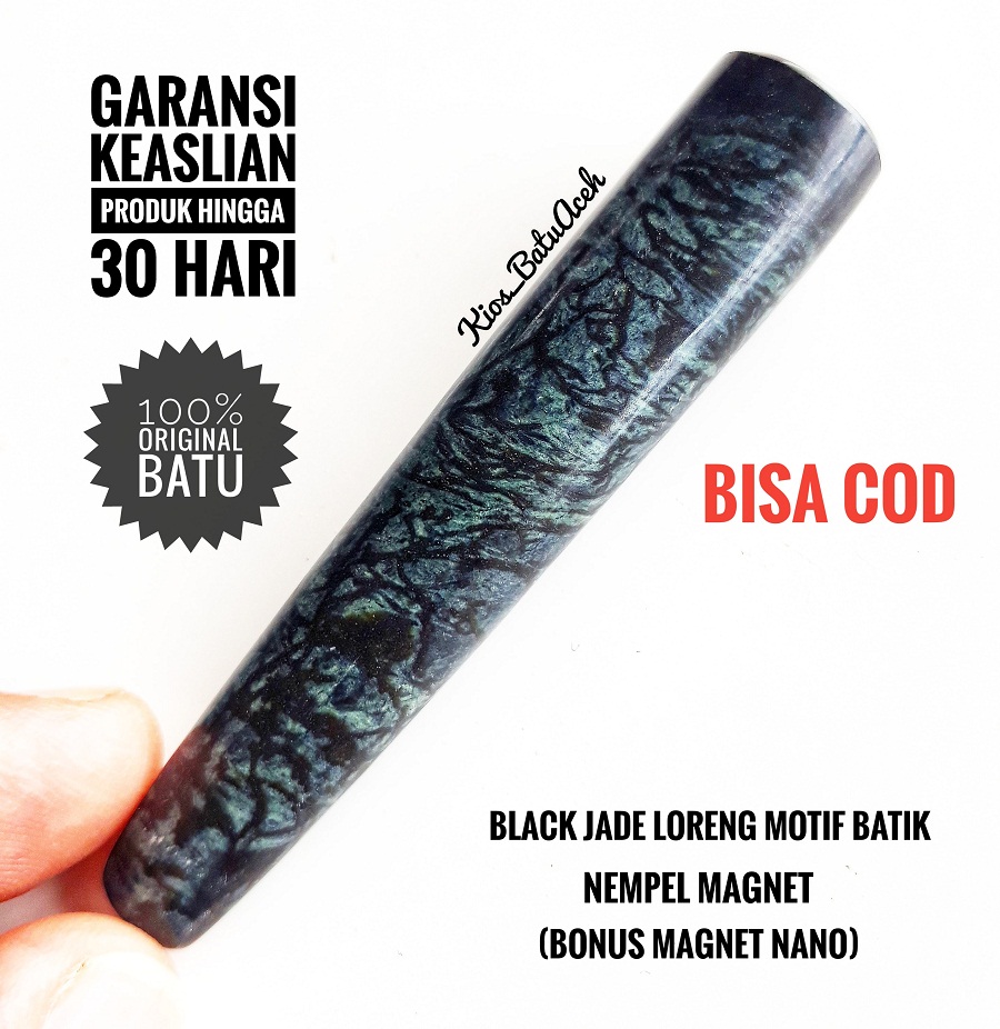Pipa Rokok Batu Black Jade Loreng Aceh Motif Batik Bulat Pipih | Lazada ...
