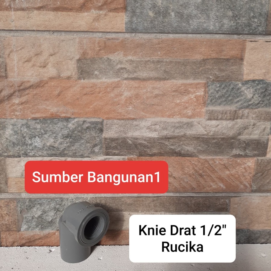 Keni drat 1/2" Rucika knee Sambungan keran kran air pipa L | Lazada ...