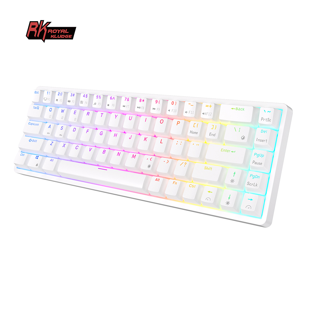 RK ROYAL KLUDGE RK68 Wireless Hot Swappable 65% Mechanical Keyboard, 68 ...