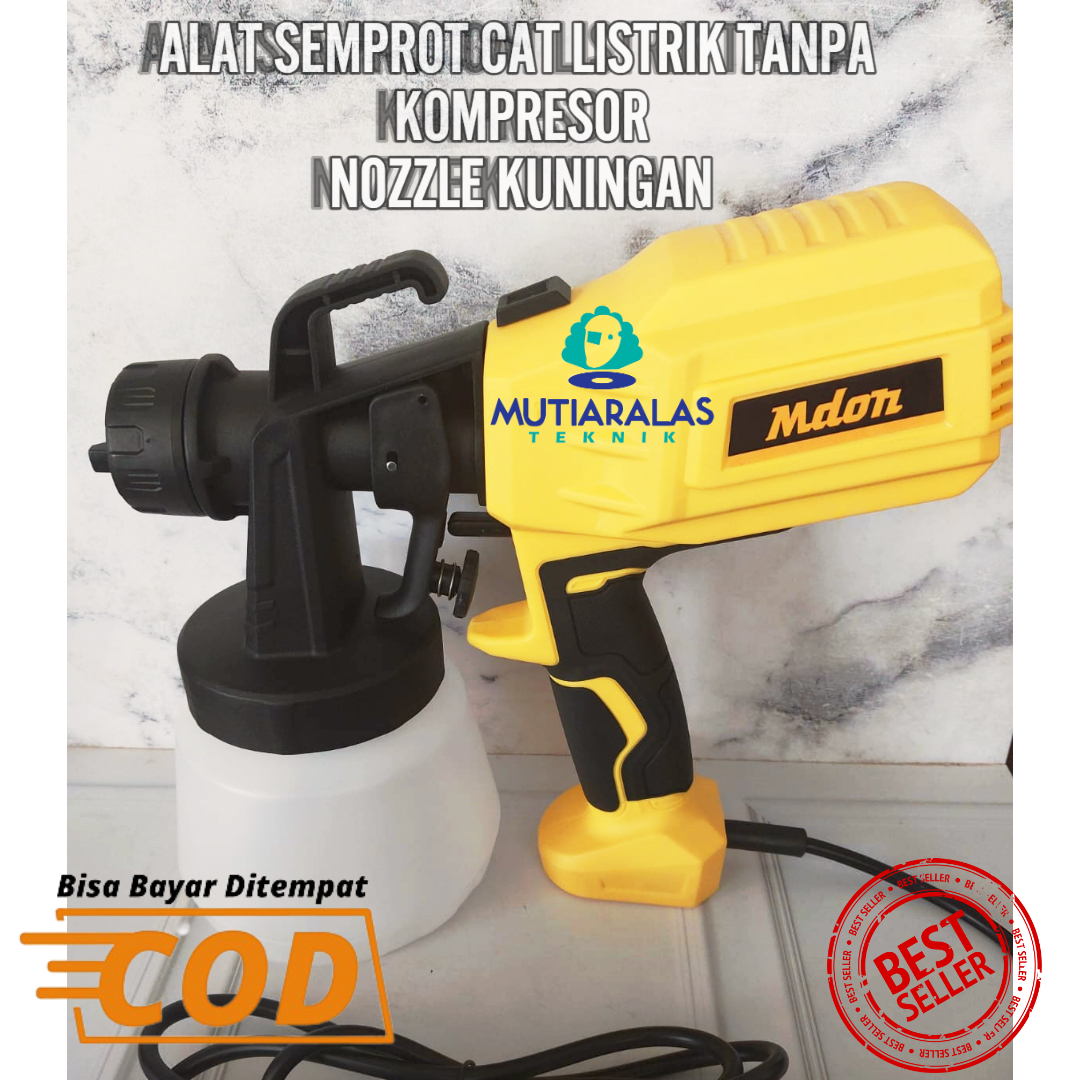 Mdon JP3204 SPRAYGUN ELEKTRIK NOZZLE KUNINGAN semprotan cat tanpa ...