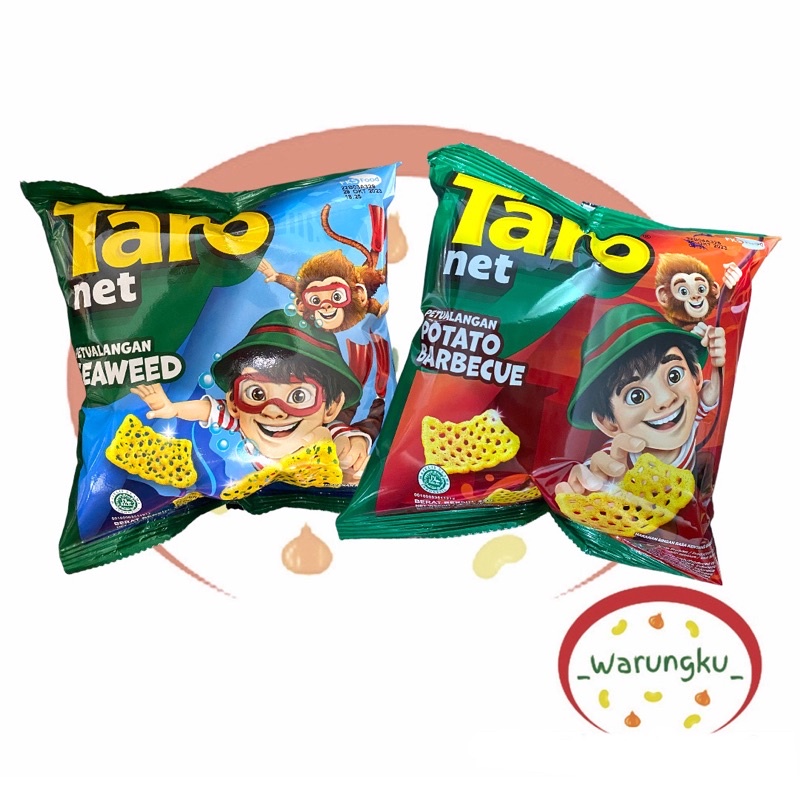TARO NET 32GR Chiki Aneka Rasa Seaweed Potato BBQ | Lazada Indonesia