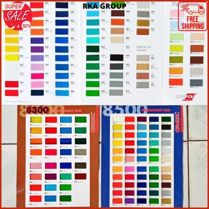 Katalog Stiker Oracal 651/8300/8500/Stiker Warna/Stiker Kaca Kualitas ...