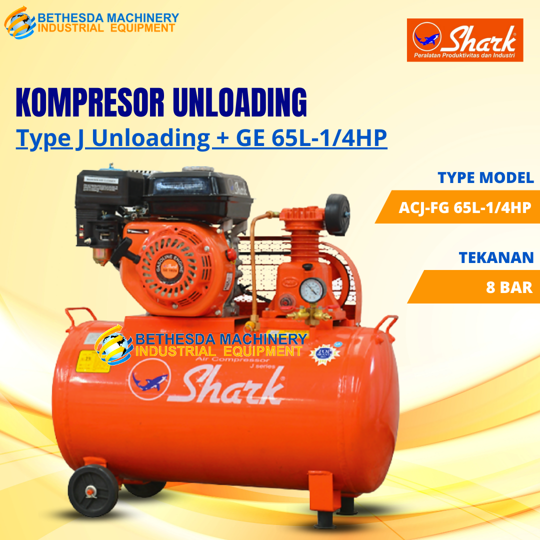 Air Compressor / Kompresor Angin SHARK Unload + GE 2 HP / GE 65L-1/4HP ...