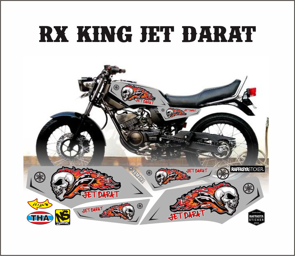 cod-striping variasi yamaha rx king nama jet darat vector api tengkorak ...