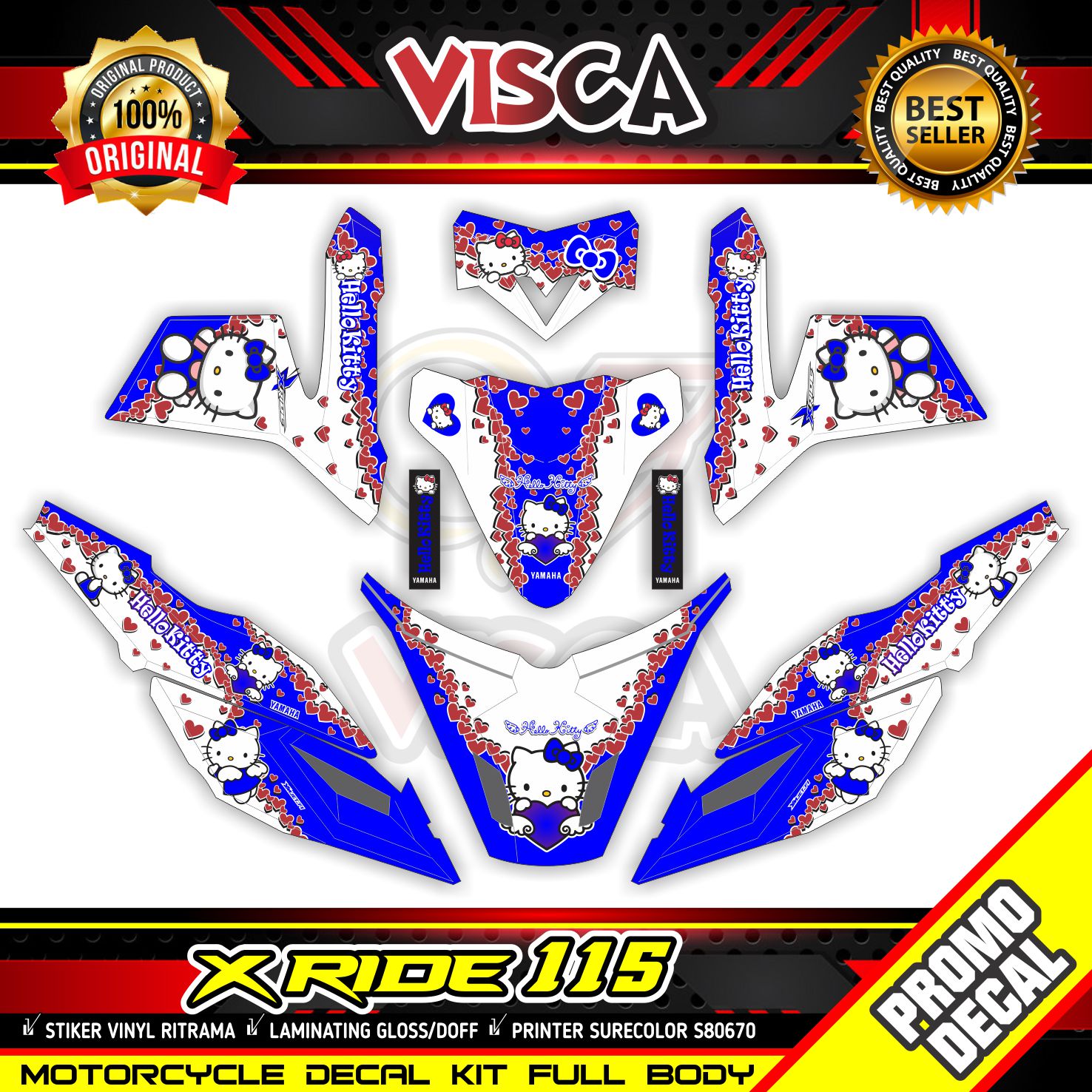 Decal X-RIDE 115 Full Body StikeR X-RIDE Full Body Striping X-RIDE ...