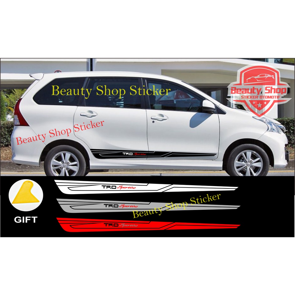 stiker trd toyota sticker stripe mobil avanza calya fortuner innova ...