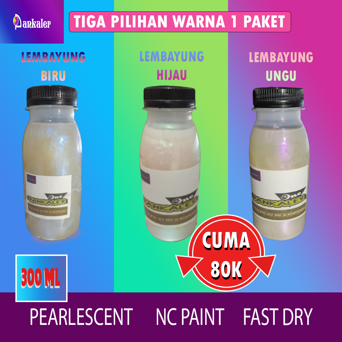 Cat Lembayung Bundling NC Ukuran Botol 100ml - PANKALER - Cat Motor Velg Scoopy Mio Aerox Beat ...