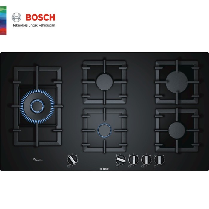 BOSCH PPS9A6B90 Kompor Gas Tempered Gl PPS9A6B90 Serie 6 | 90 cm ...