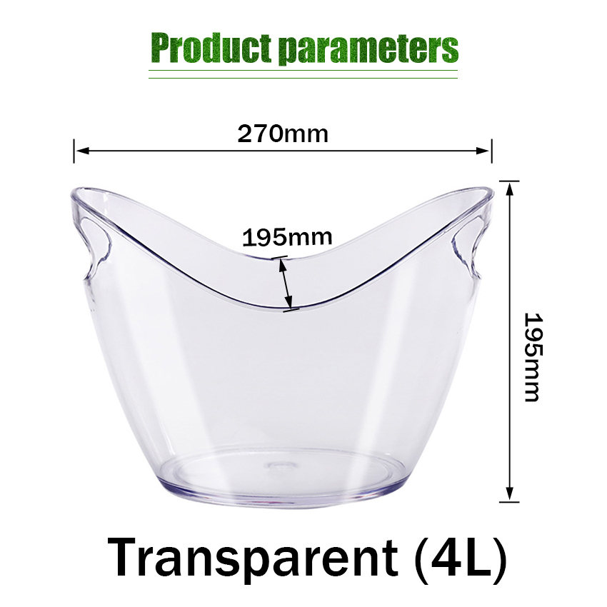 4L Ember Es Plastik Bening KTV Digunakan Untuk Pesta, Makan Malam ...