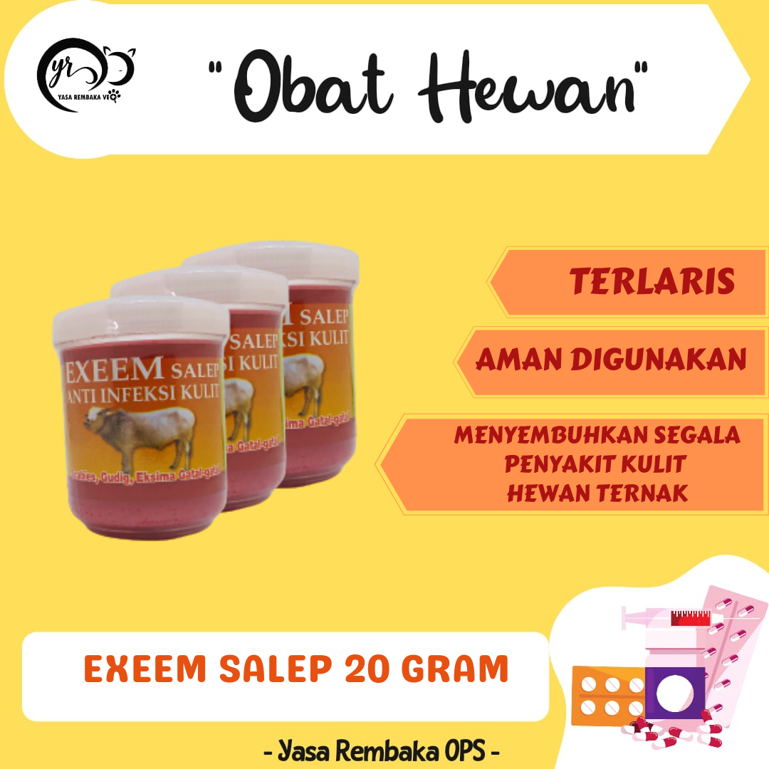 EXEEM SALEP 20 gr - OABT Scabies Kudik, Gatal, Koreng, Pada Sapi ...