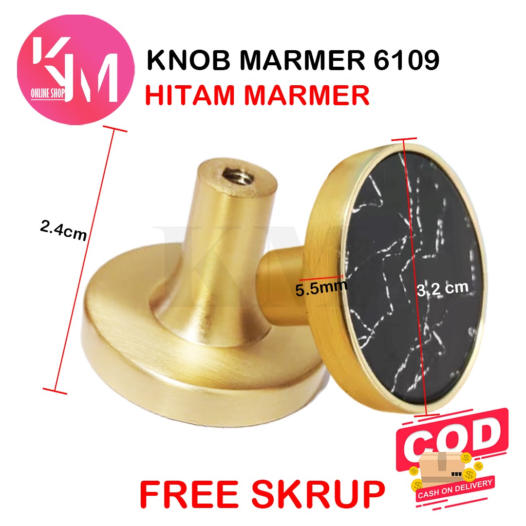 Handle Marmer Knop Marmer Knop Laci 6109 Gold Putih Handle Bulat Laci ...
