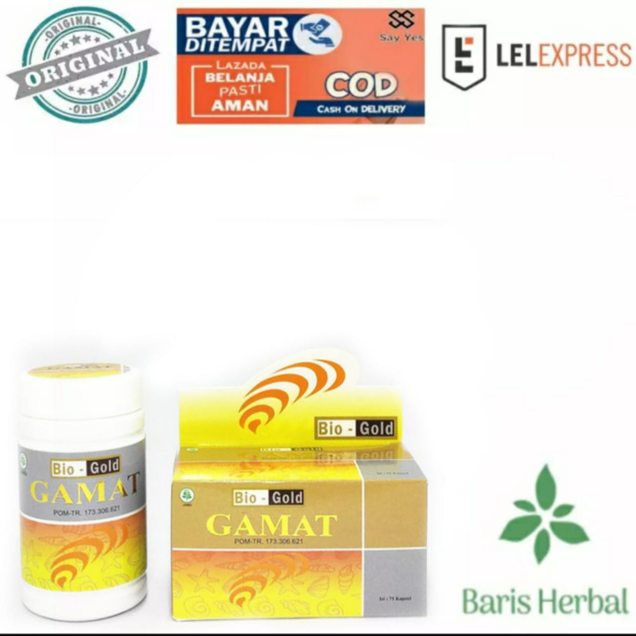 Kapsul Gamat Gold isi 75 Kapsul // Gamat Gold// Kapsul 75 | Lazada ...