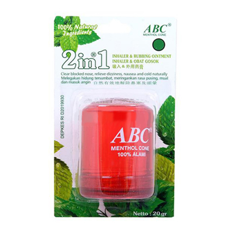 ABC MENTHOL INHALER ORIGINAL 20GR / INHALER ABC MENTHOL 20GR / ABC ...