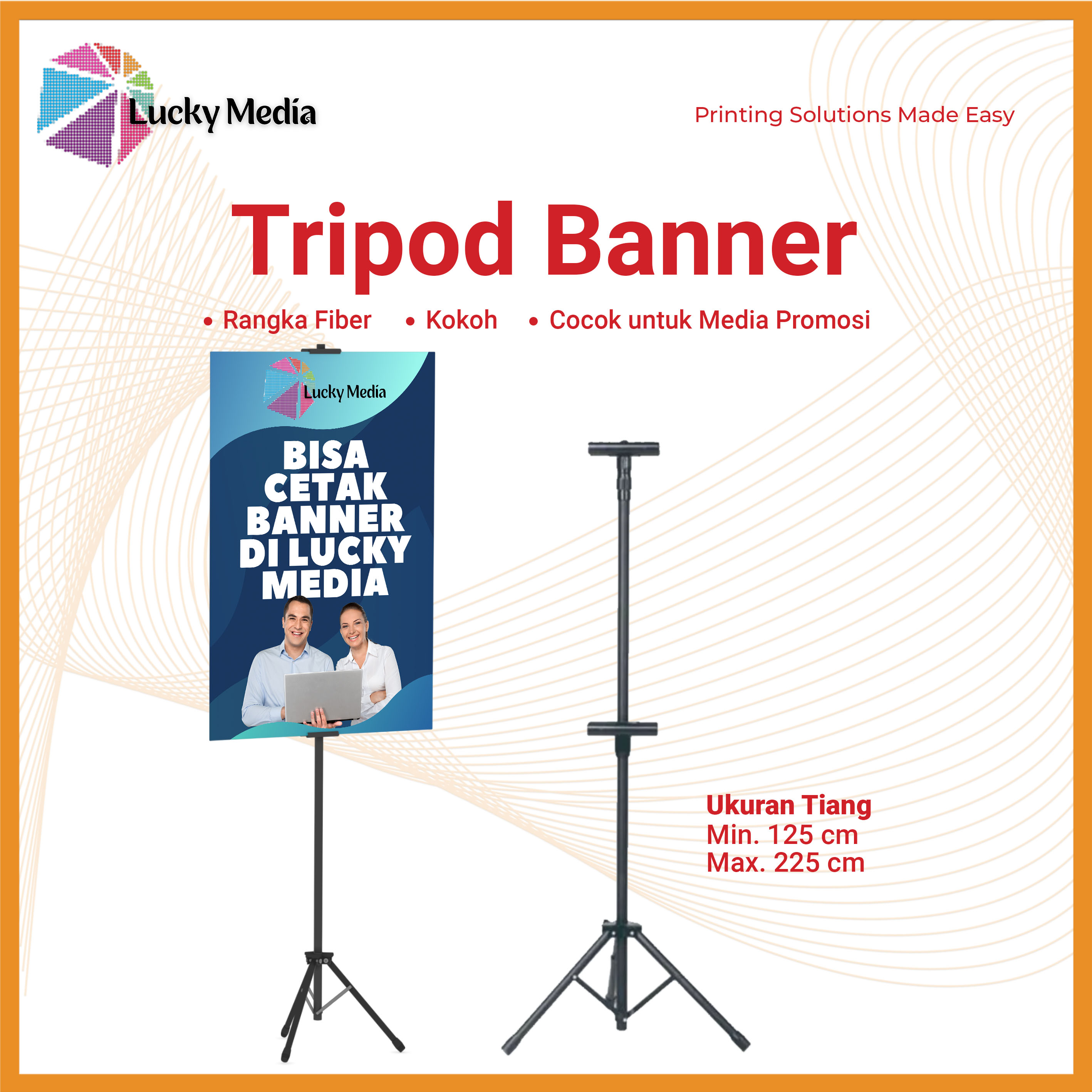 Tripod Banner (TRIPOD ONLY) / Stand Promosi / Tripod Display Poster ...