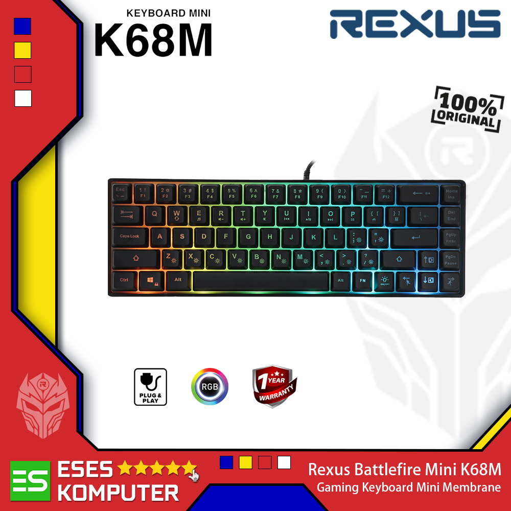 Keyboard Rexus Mini Battlefire K68M RGB | Keyboard Gaming | Lazada ...