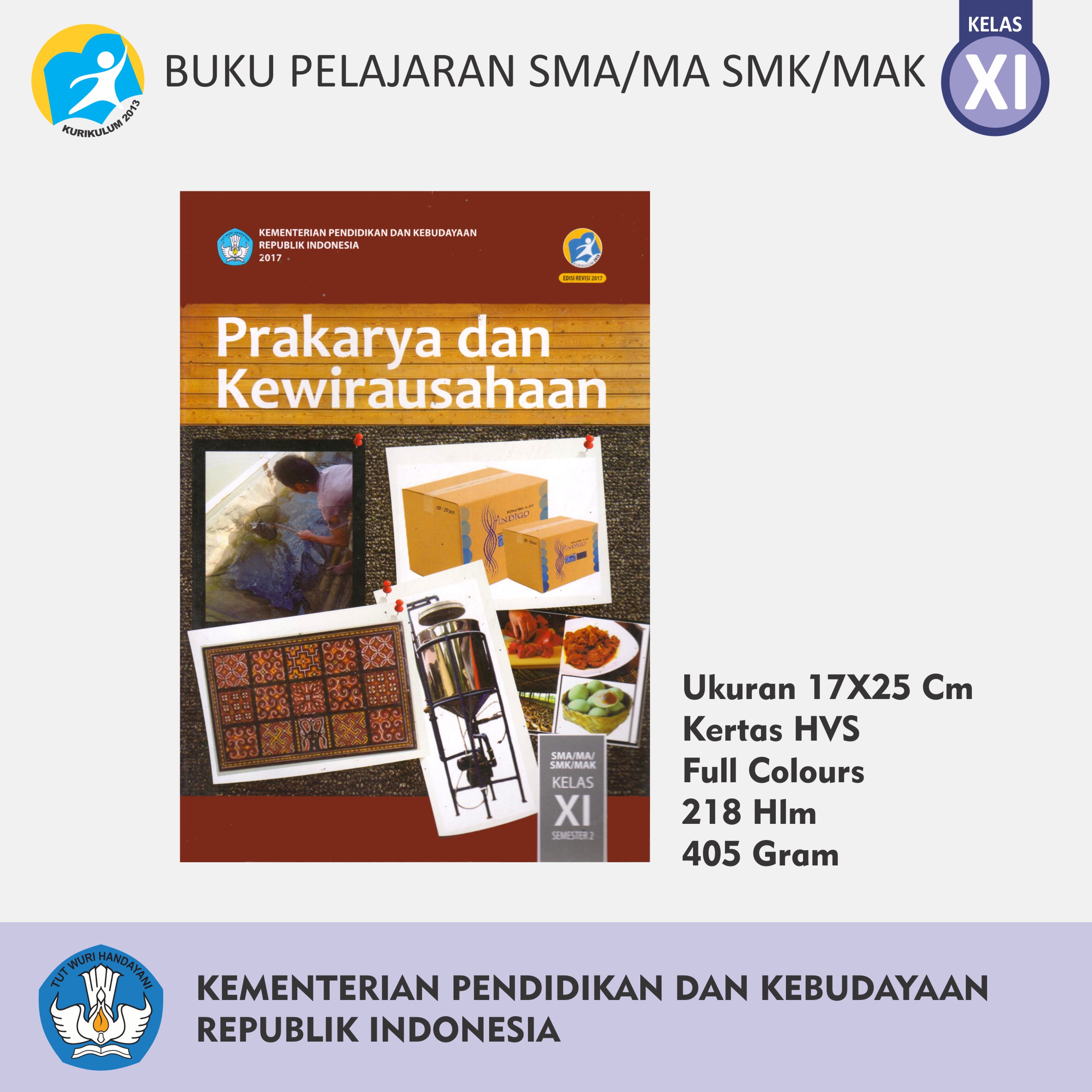 Buku Pelajaran SMA SMK Kelas XI Prakarya Sem 2 Kewirausahaan ...