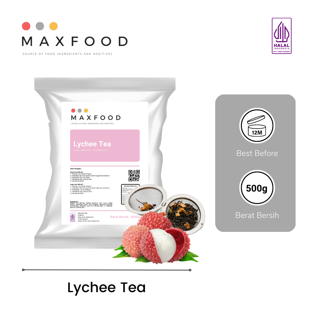 Lychee Tea/ Teh Leci/ Bubuk Minuman Lychee Tea/ Lychee Tea Powder 500 ...