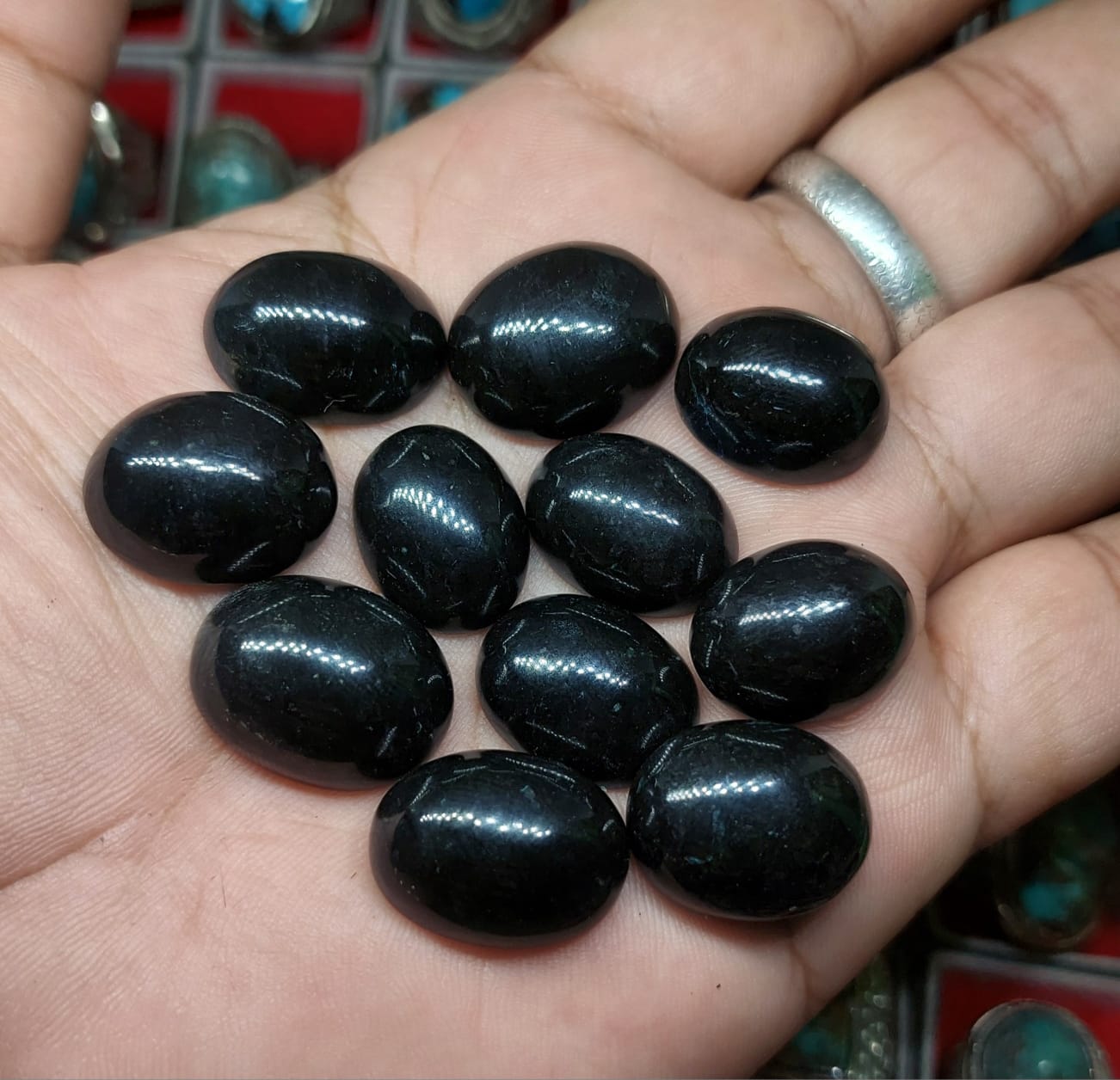 Batu akik natural badar besi hitam nempel magnet | Lazada Indonesia