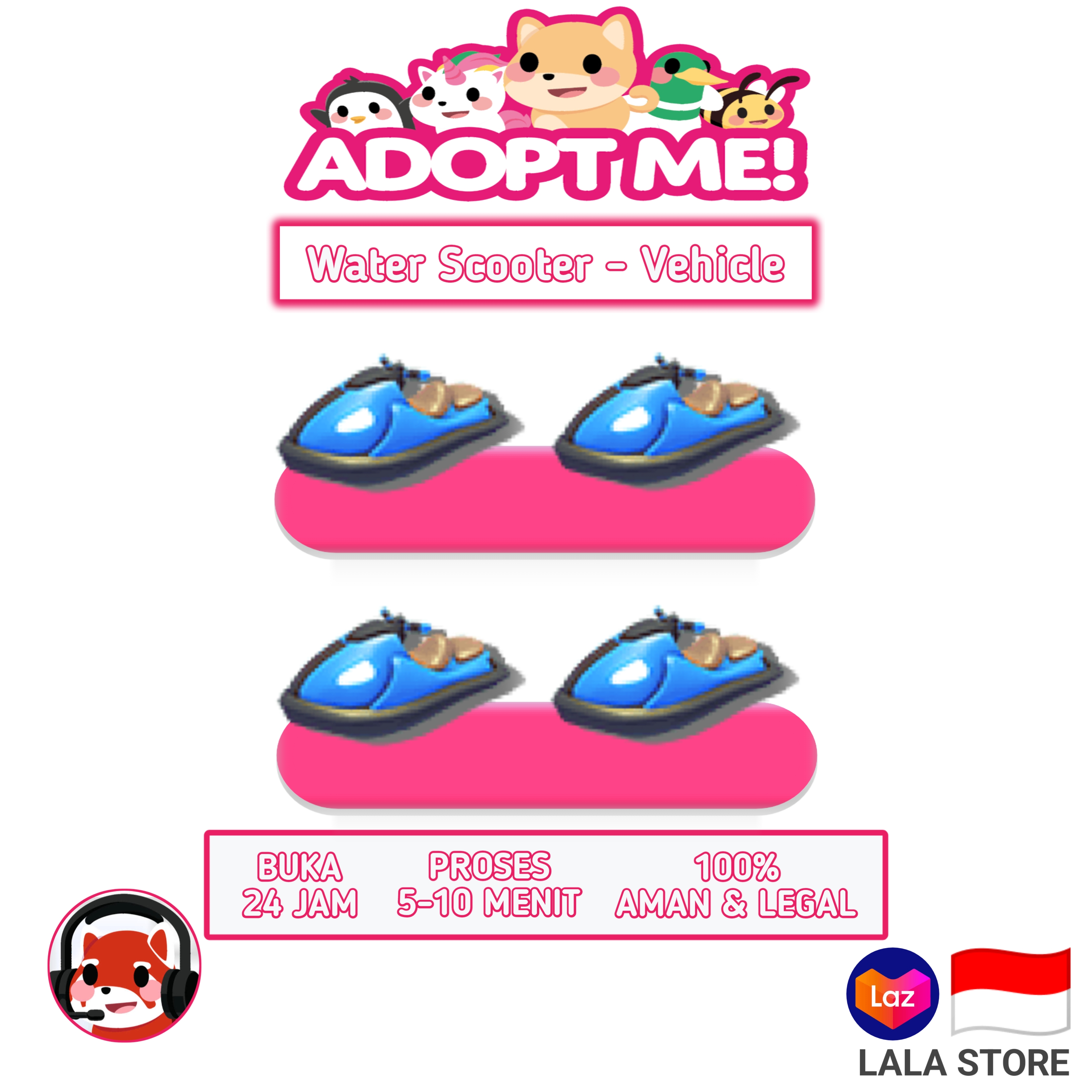 Adopt Me Vehicle - Water Scooter - Roblox | Lazada Indonesia