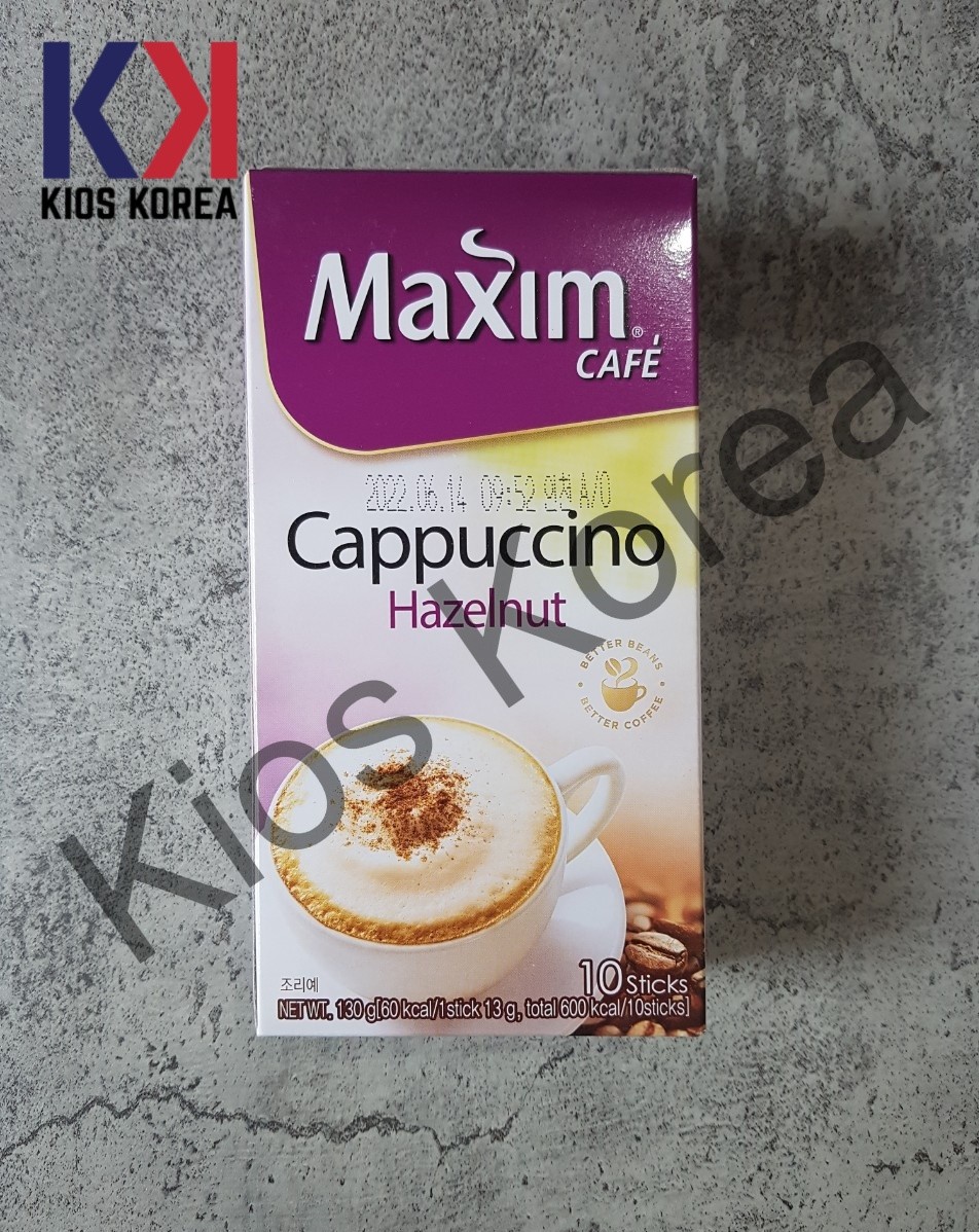 Maxim Cafe Coffee Cappuccino Hazelnut BOX 130gr (10 Sticks) - Maxim ...