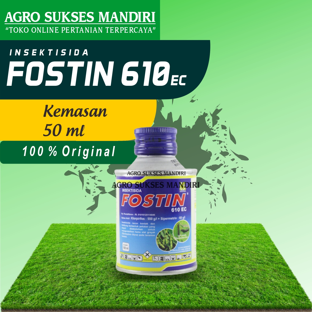 Fostin 610EC Insektisida Racun Kontak Pembasmi Hama Ulat Grayak Pada ...
