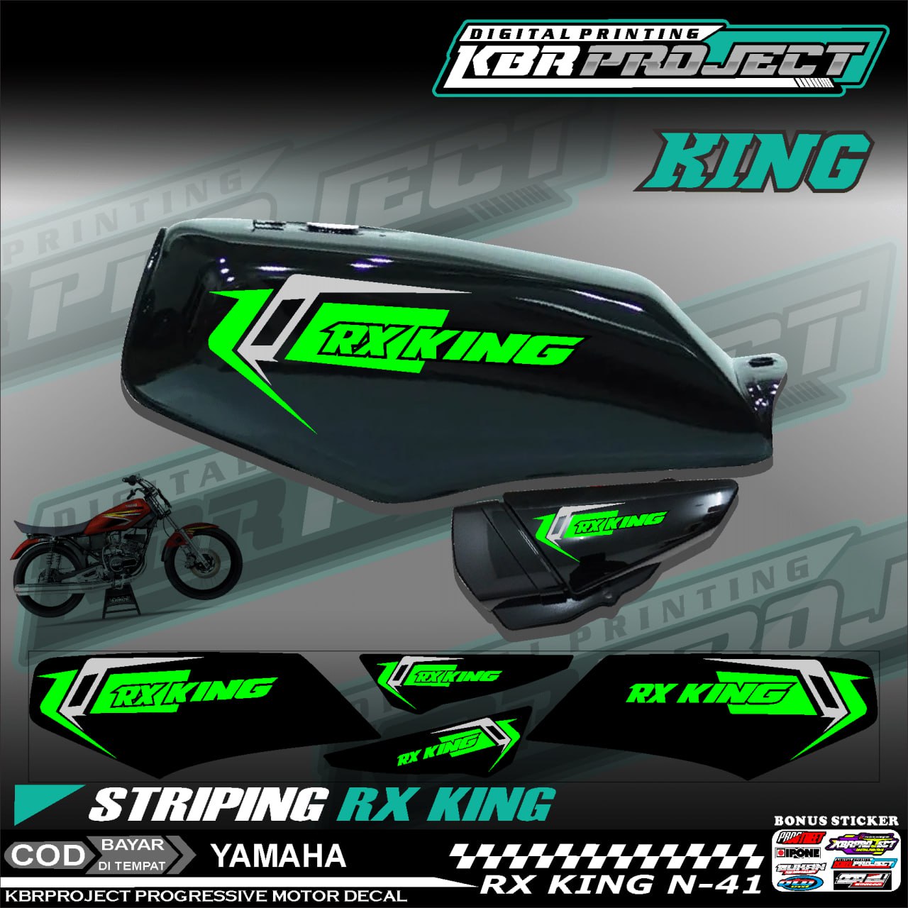 RX KING STIKER STRIPING PREMIUM MOTOR KEREN LIS VARIASI RX KING STIKER ...