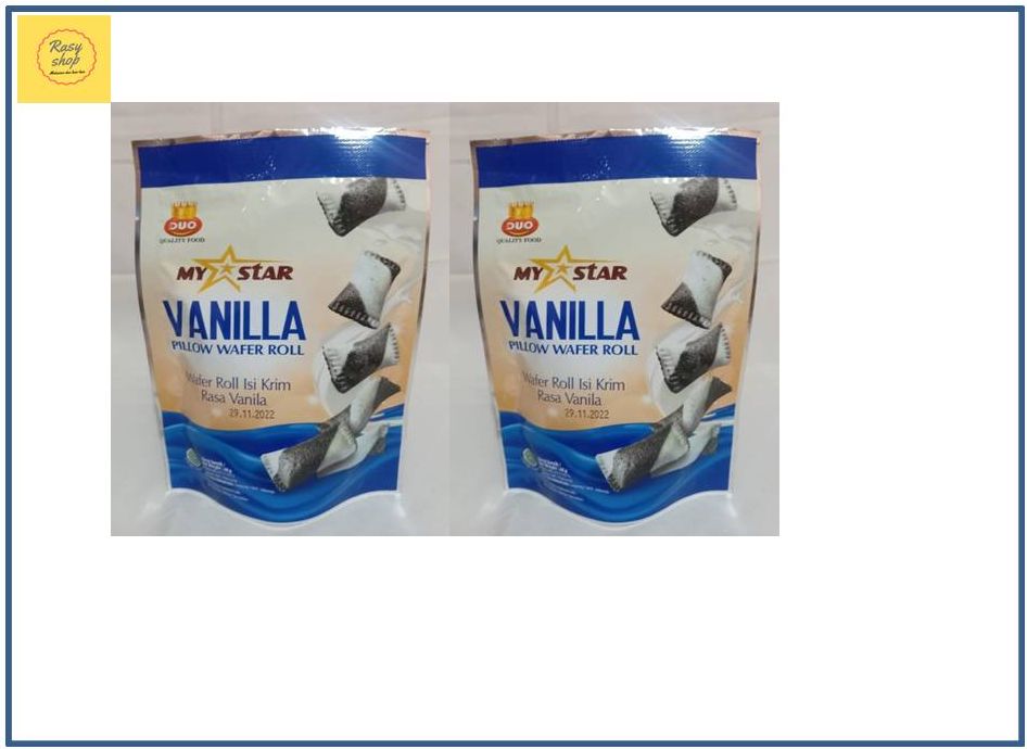 Wafer Roll Pillow Murah My Star 40 Gram,Isi Krim Rasa Strawberry,Pandan ...